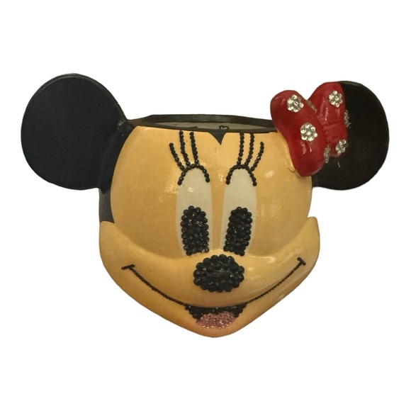 Disney | Other | New Bedazzled Disney Minnie Mouse Planter | Poshmark